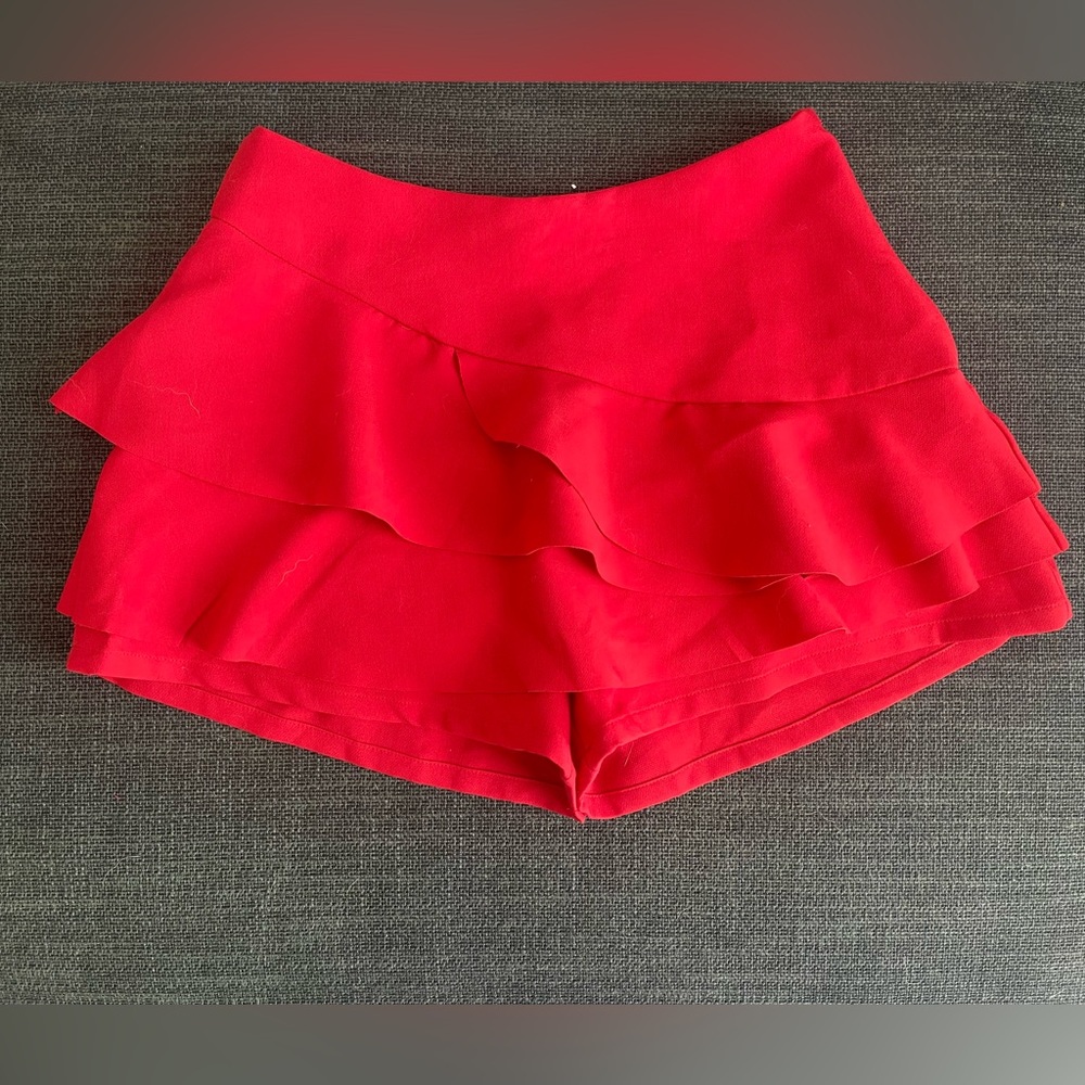 Beautiful Bright Red Ruffle Skort - Gem